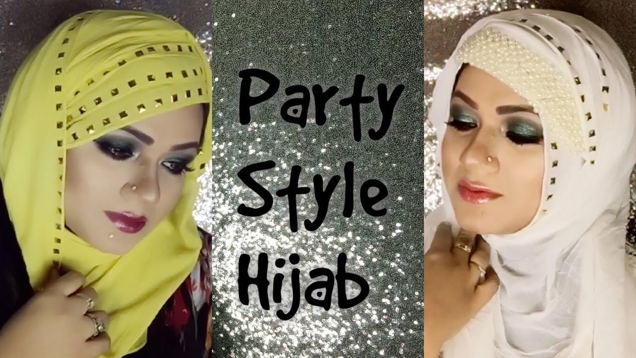 Party Hijab Style | styline collection paillette hijab - YouTube