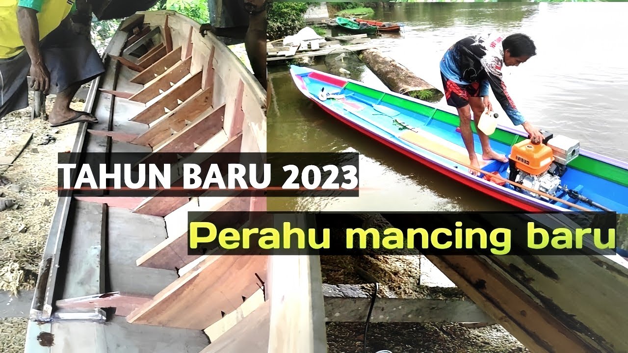 cara membuat perahu kayu rapi dan laju untuk mancing - YouTube