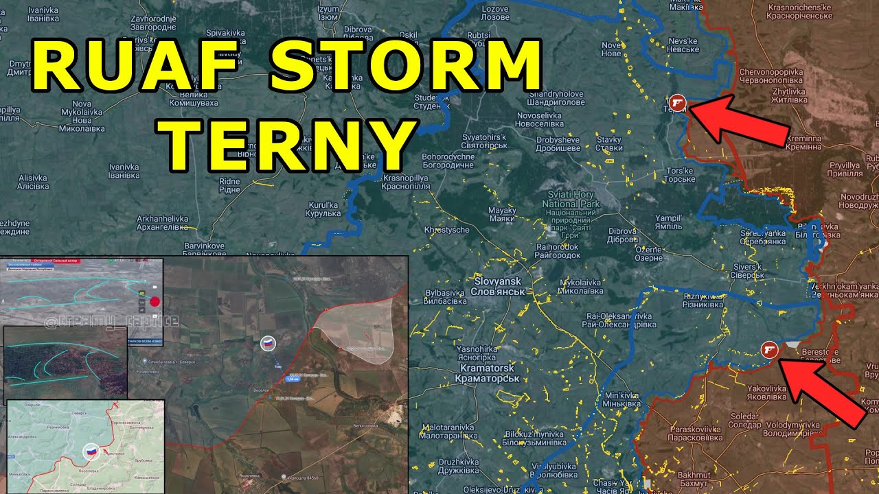 RUAF Storm Terny & Capture Ukrainian Fortifications - YouTube