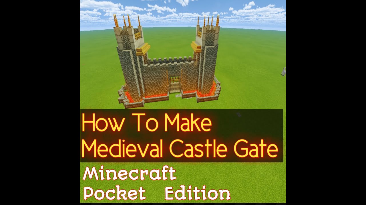 How To Build Castle Gate In Minecraft - YouTube