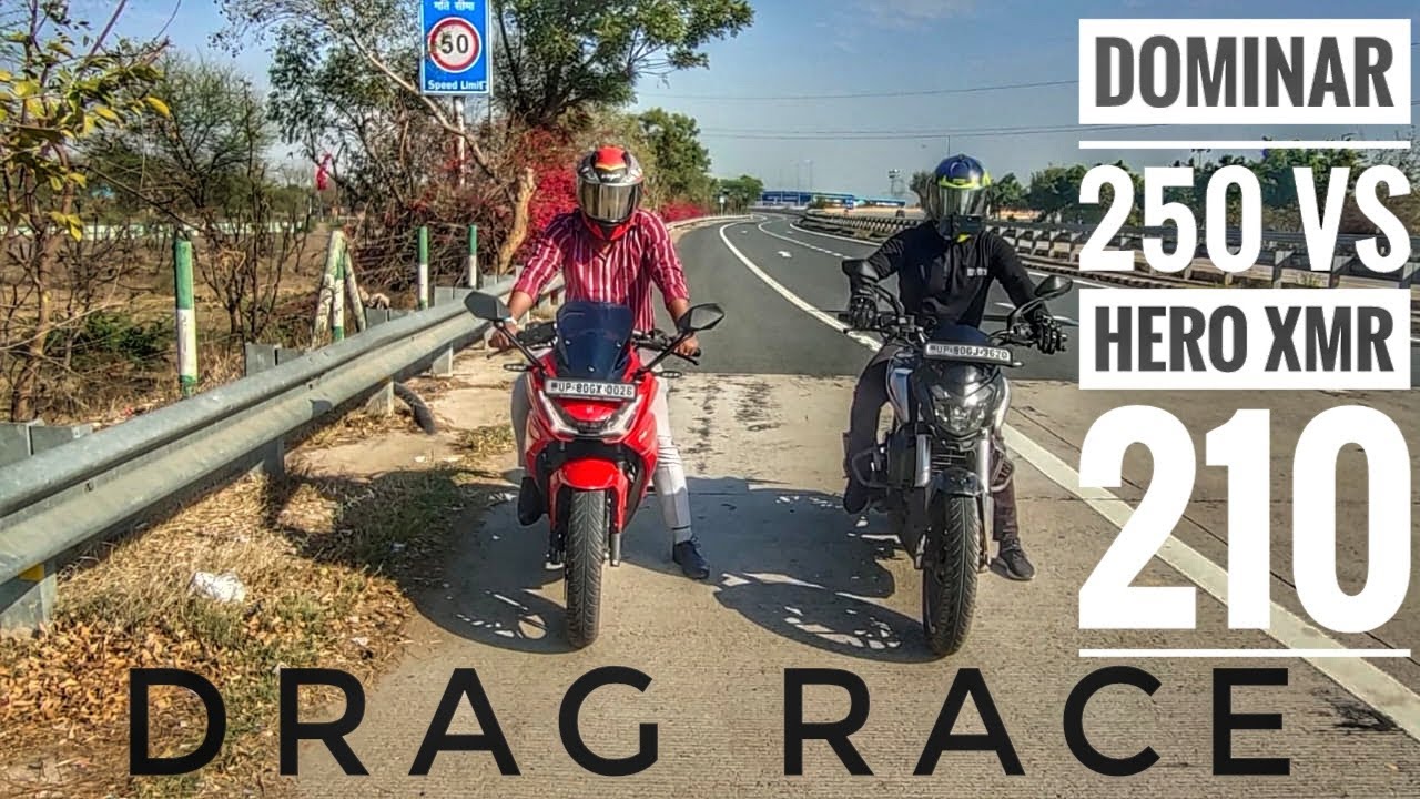 2024 Hero Xmr 210 Vs Dominar 250 || Drag Race ||Top End || Ziddii Rider ...