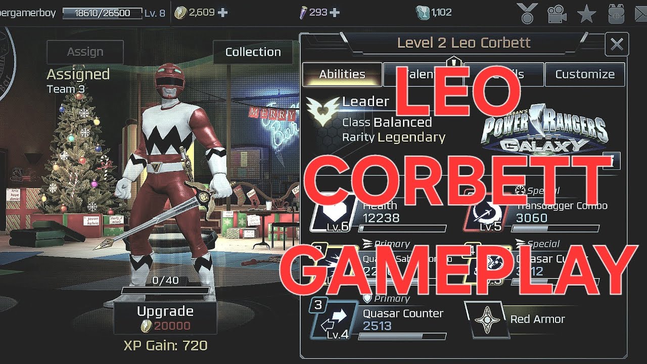 LEO CORBETT GAMEPLAY IN POWER RANGERS LEGACY WARS - YouTube
