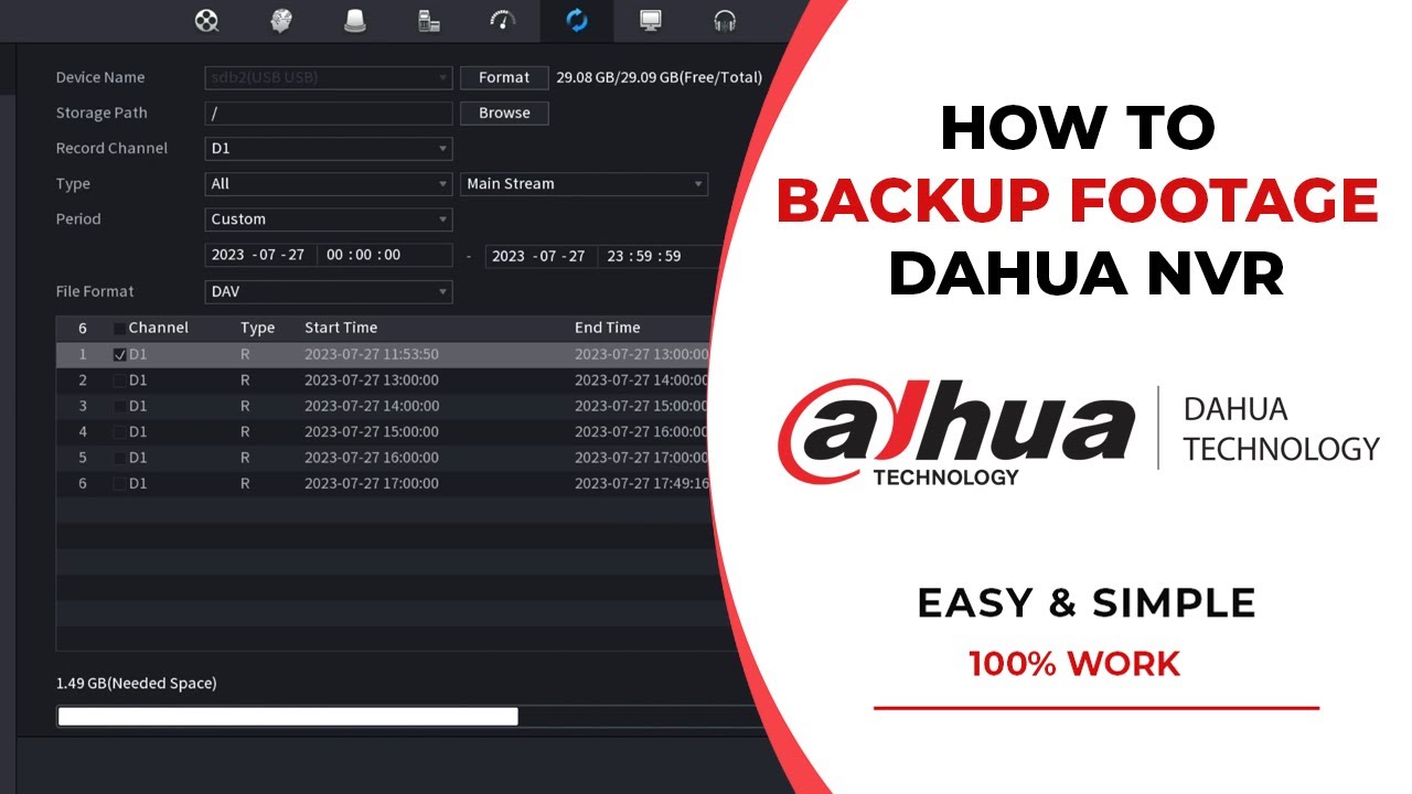 How To Dahua NVR Backup Footage - YouTube
