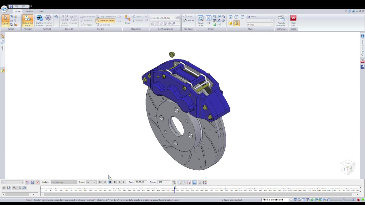 Explosionado de pinza de freno de disco. Master diseño industrial CAD ...