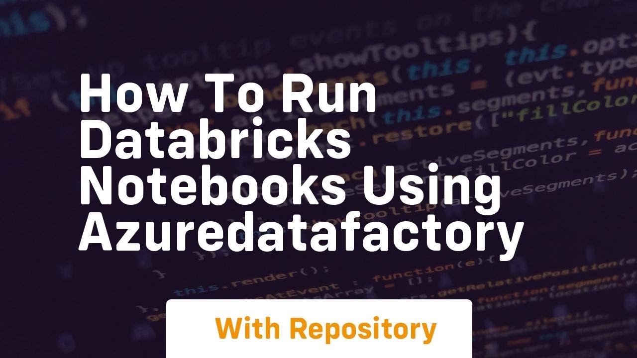 how to run databricks notebooks using azuredatafactory - YouTube