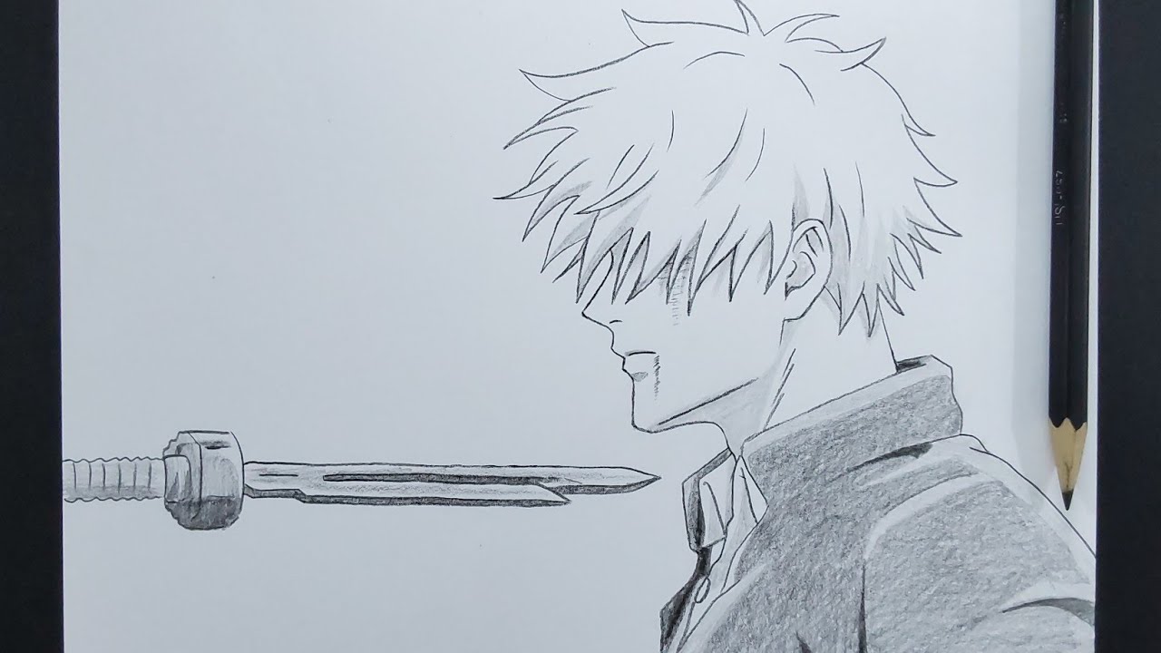 How To Draw Gojo Step By Step || Easy Anime Sketch Tutorial || Jujutsu ...