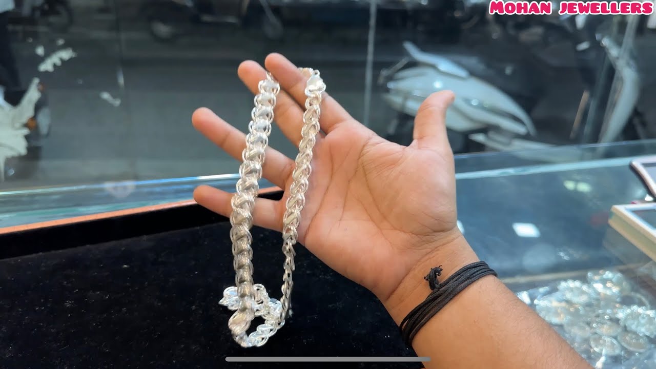 Latest silver chains design with price || silver chain design 2023 ...