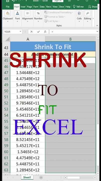 How to shrink to fit Excel|#youtubeshorts #trendingshorts #ytshorts - YouTube