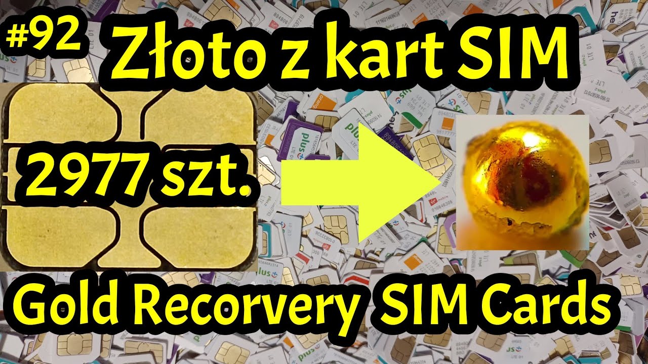 #92 Odzysk złota z kart SIM. Gold from cart SIM #złoto #gold # ...
