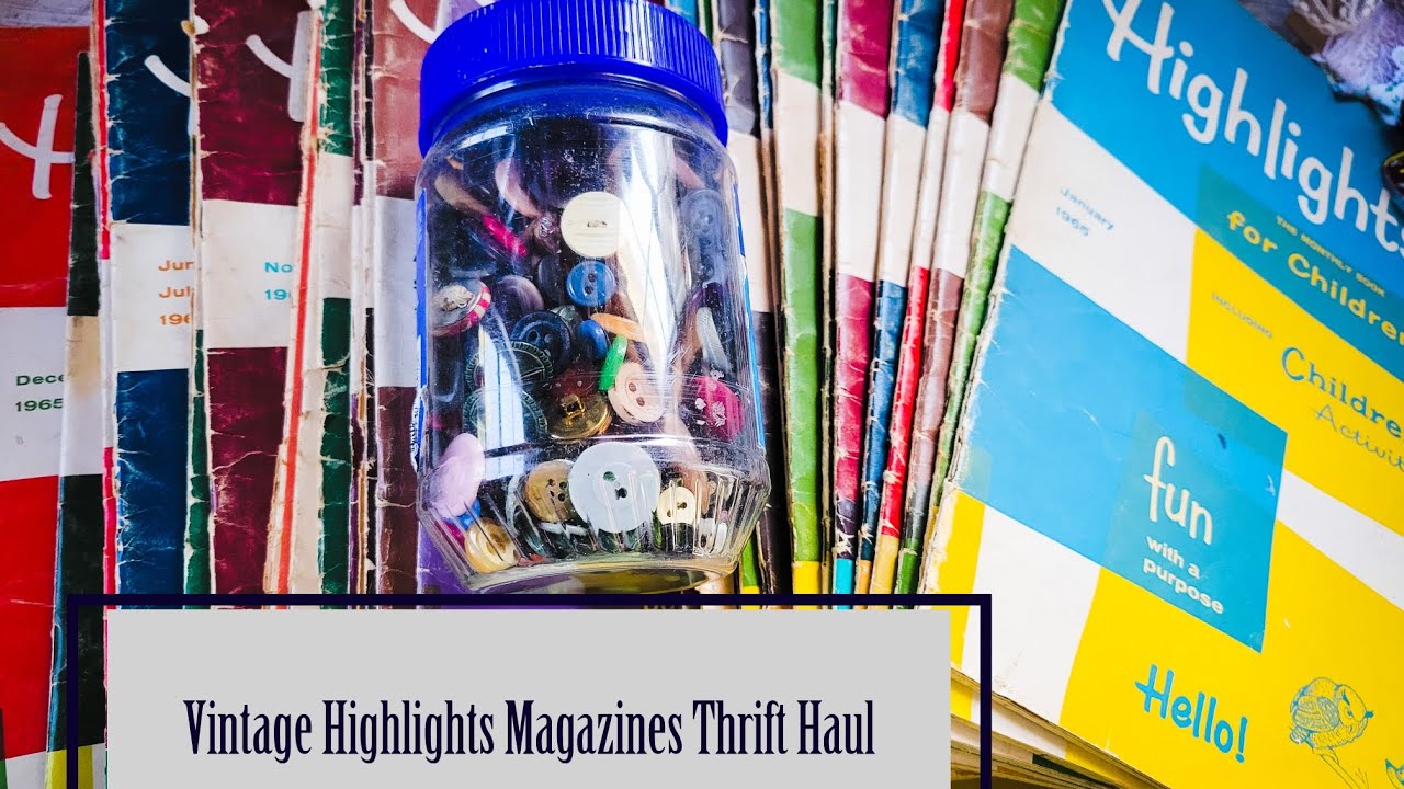 Vintage Highlights Magazine Thrift haul #thriftythursday - YouTube