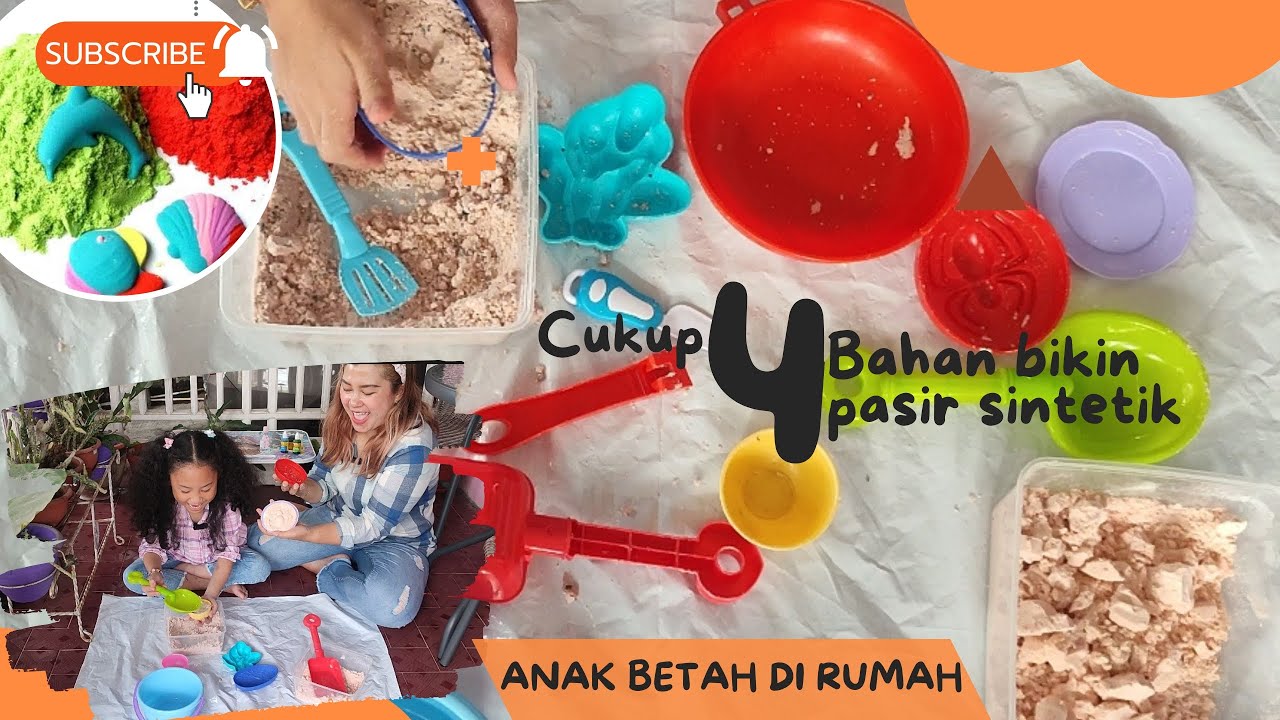 IDE MAINAN ANTI RIBET‼️EKSPERIMEN PASIR SINTETIK HANYA DENGAN 4 BAHAN ...