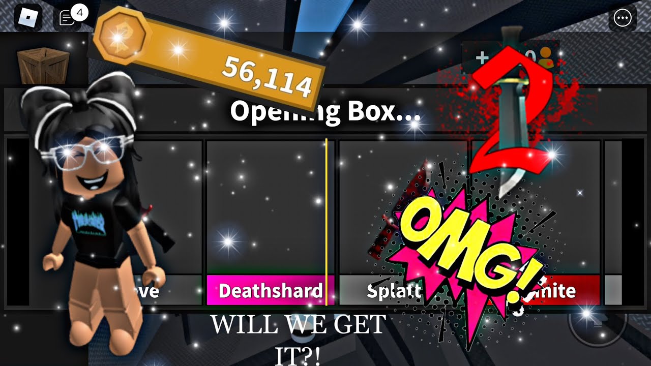 Roblox mm2 unboxing godly?? (56k coins) - YouTube