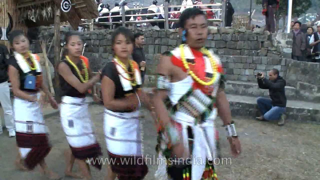 Angami folk dance performance, Nagaland - YouTube