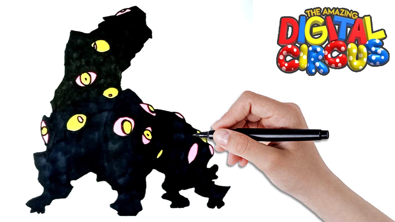 How To Draw Abstracted Kaufmo The Amazing Digital Circus Youtube