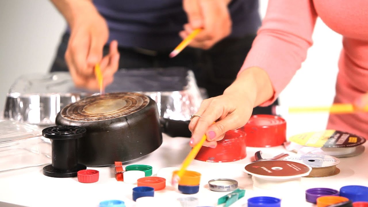 How to Make an Everyday Drum Set | Musical Instruments - YouTube