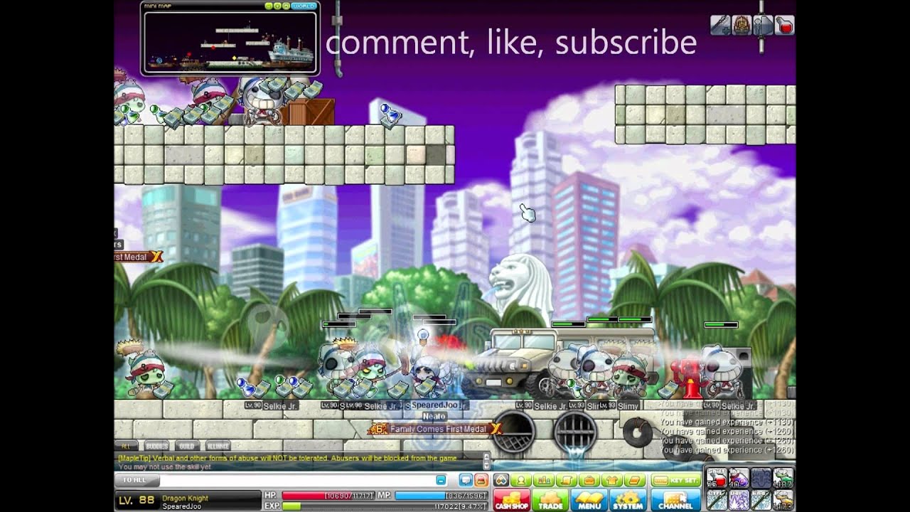 Maplestory Gameplay - Level 88 Dragon Knight - MP3's - YouTube