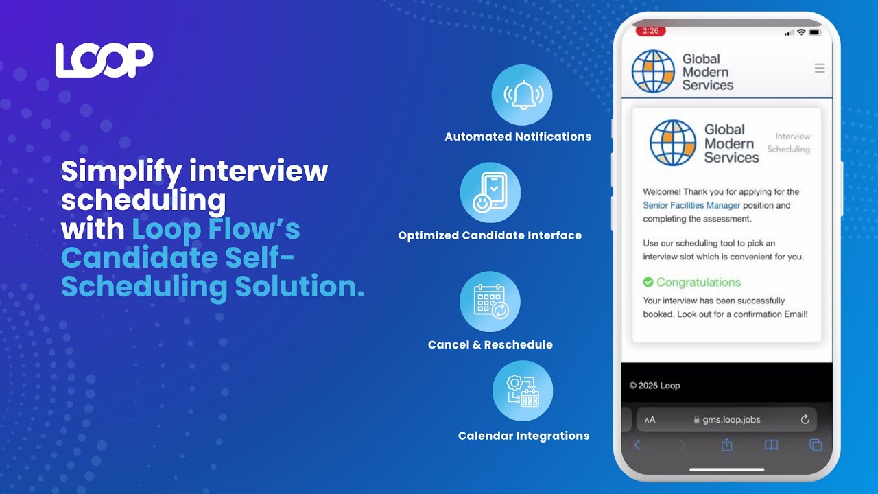 Loop's Candidate Self-Scheduling Solution for Workday - YouTube