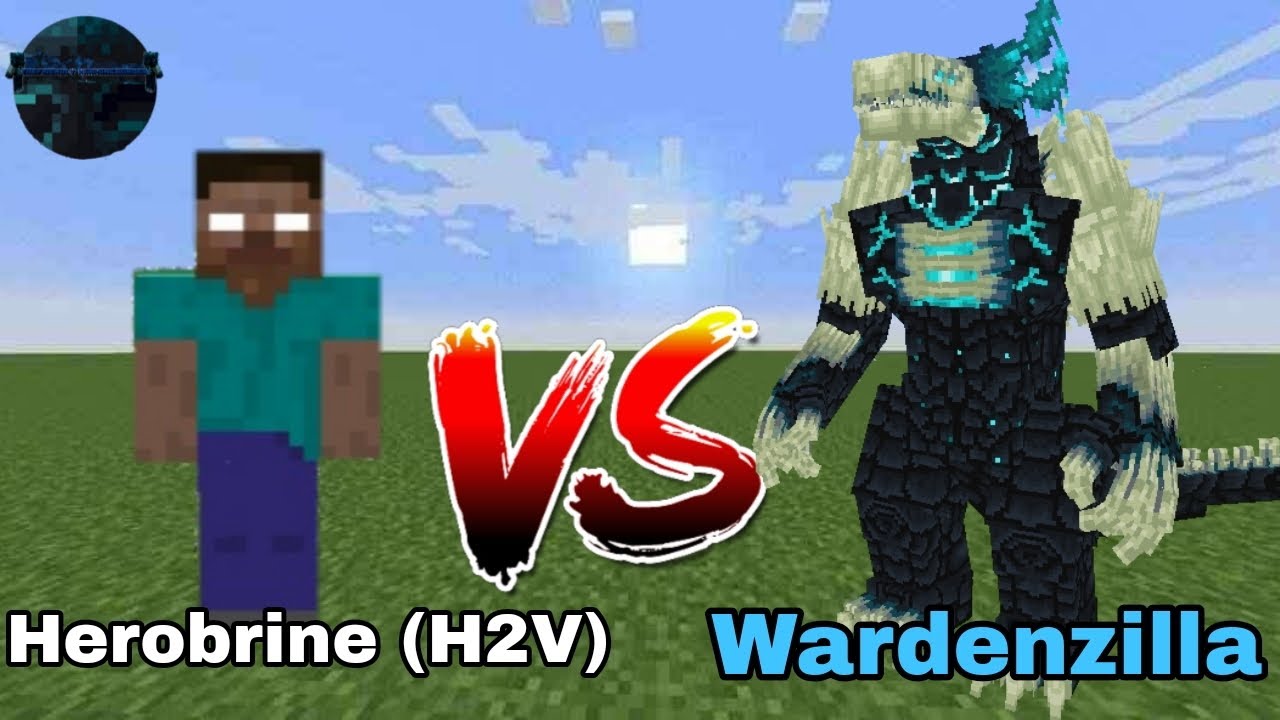 Herobrine (H2V) Vs Wardenzilla | Minecraft Mob Battle - YouTube