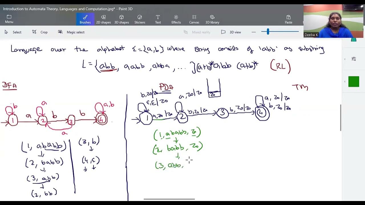 TOC Lec - construction of DFA,PDA and TM for a Regular Language - YouTube