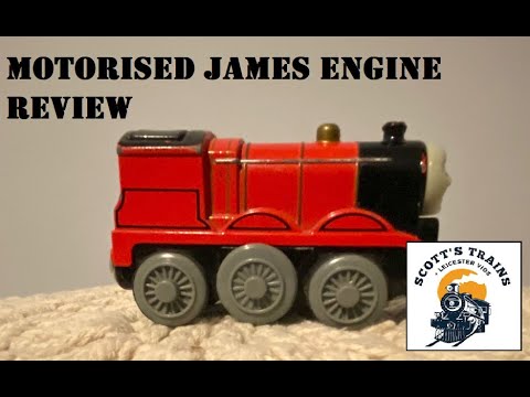 Wooden trains - Mattel motorised James the tank engine train for brio ...