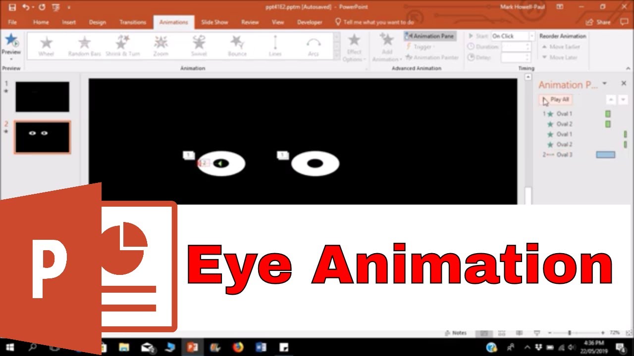 How To Animate Eye Movement in Microsoft PowerPoint - YouTube