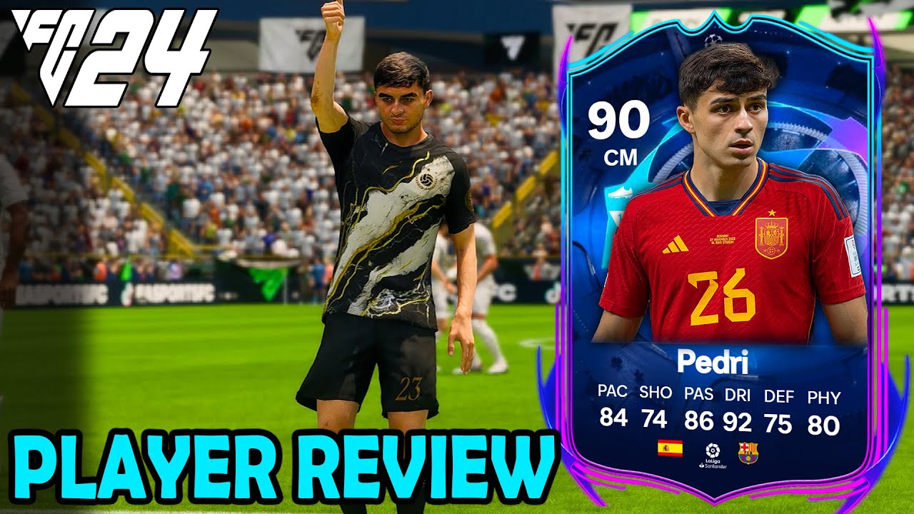 90 RTTF Pedri Player Review - EA FC 24 - YouTube