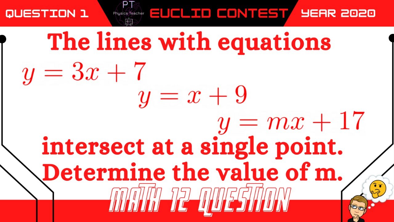 Grade 12 Math - Euclid Contest Question 1 - 2020 - YouTube