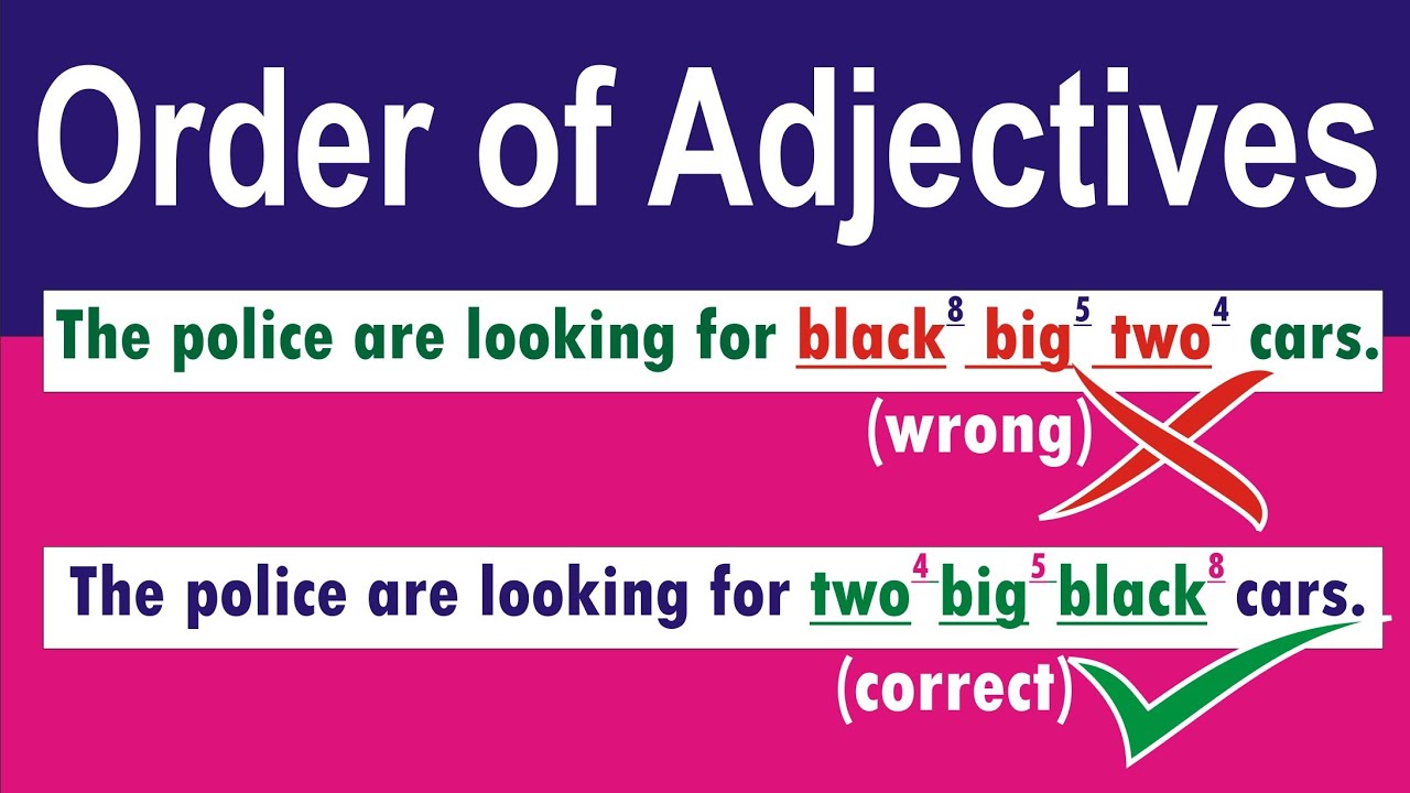 Order of Adjectives | English Grammar | Adjective with Examples - YouTube