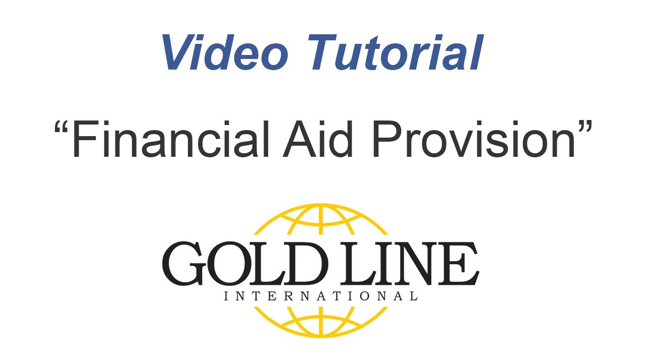 Video Tutorial - Financial Aid Provision - YouTube