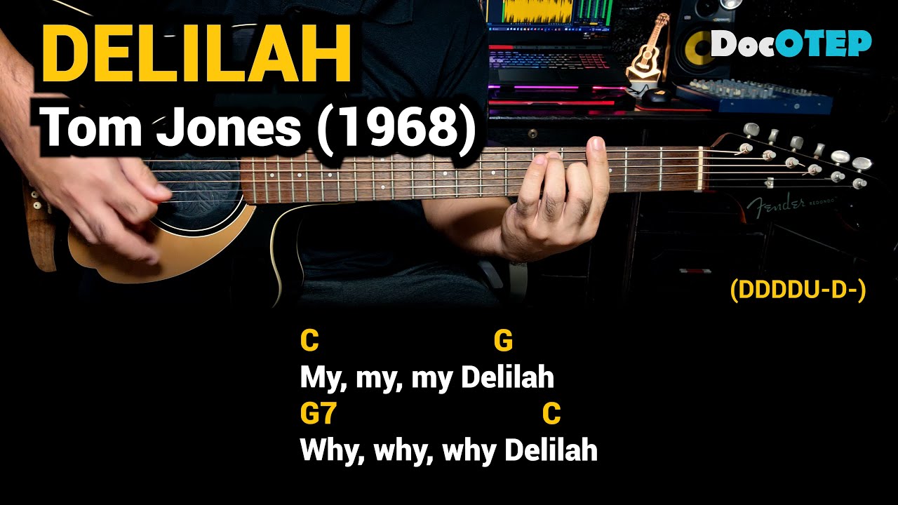 Delilah - Tom Jones (1968) Easy Guitar Chords Tutorial with Lyrics ...