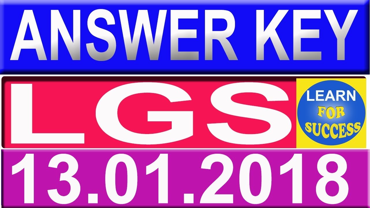 LGS ANSWER KEY ON 13 01 2018 KERALA PSC YouTube lgs-answer-key-on-13-01-2018-kerala-psc-youtube