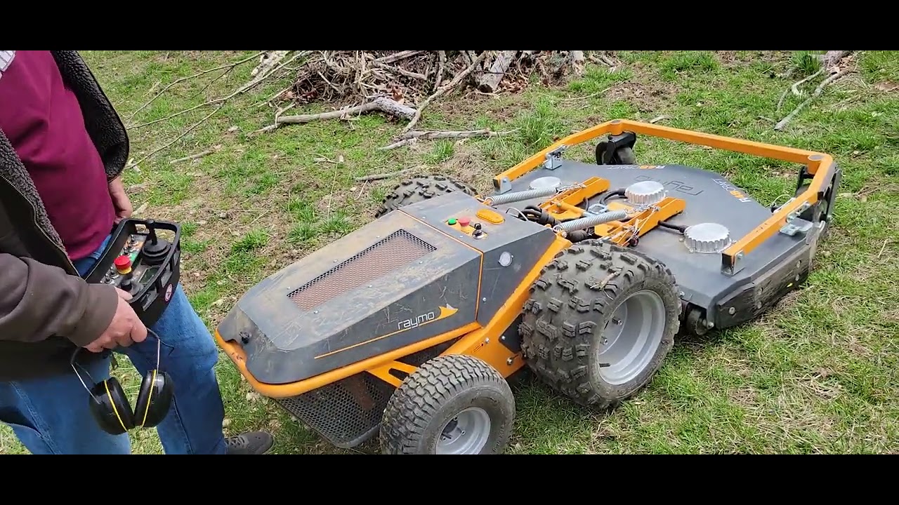 Raymo Fully Electric Slope Mower 03222924 - YouTube