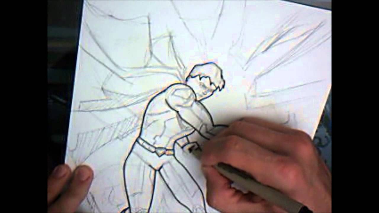 Drawing Superman Punching Stuff - YouTube