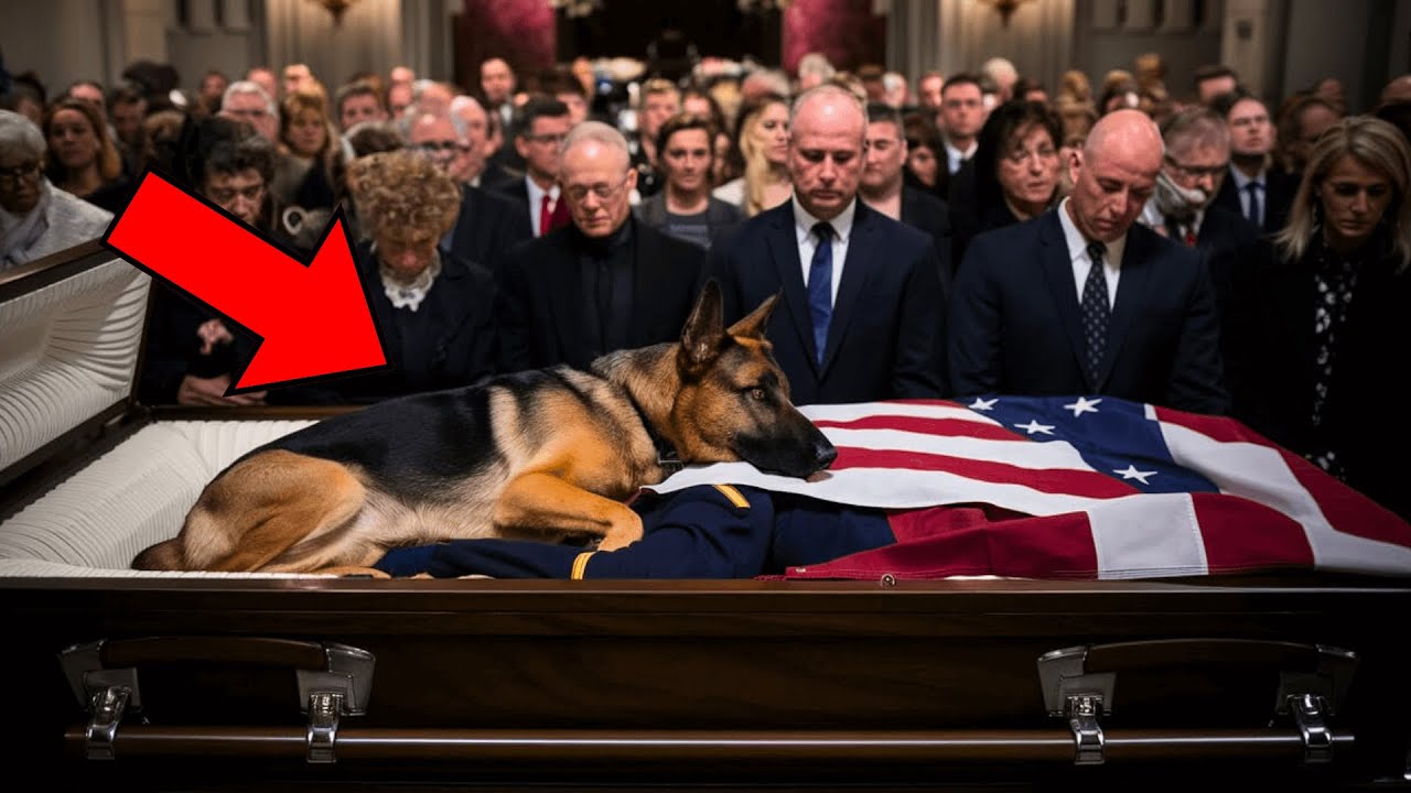At funeral, K9 DOG jumped onto CASKET — what happened next moved ...
