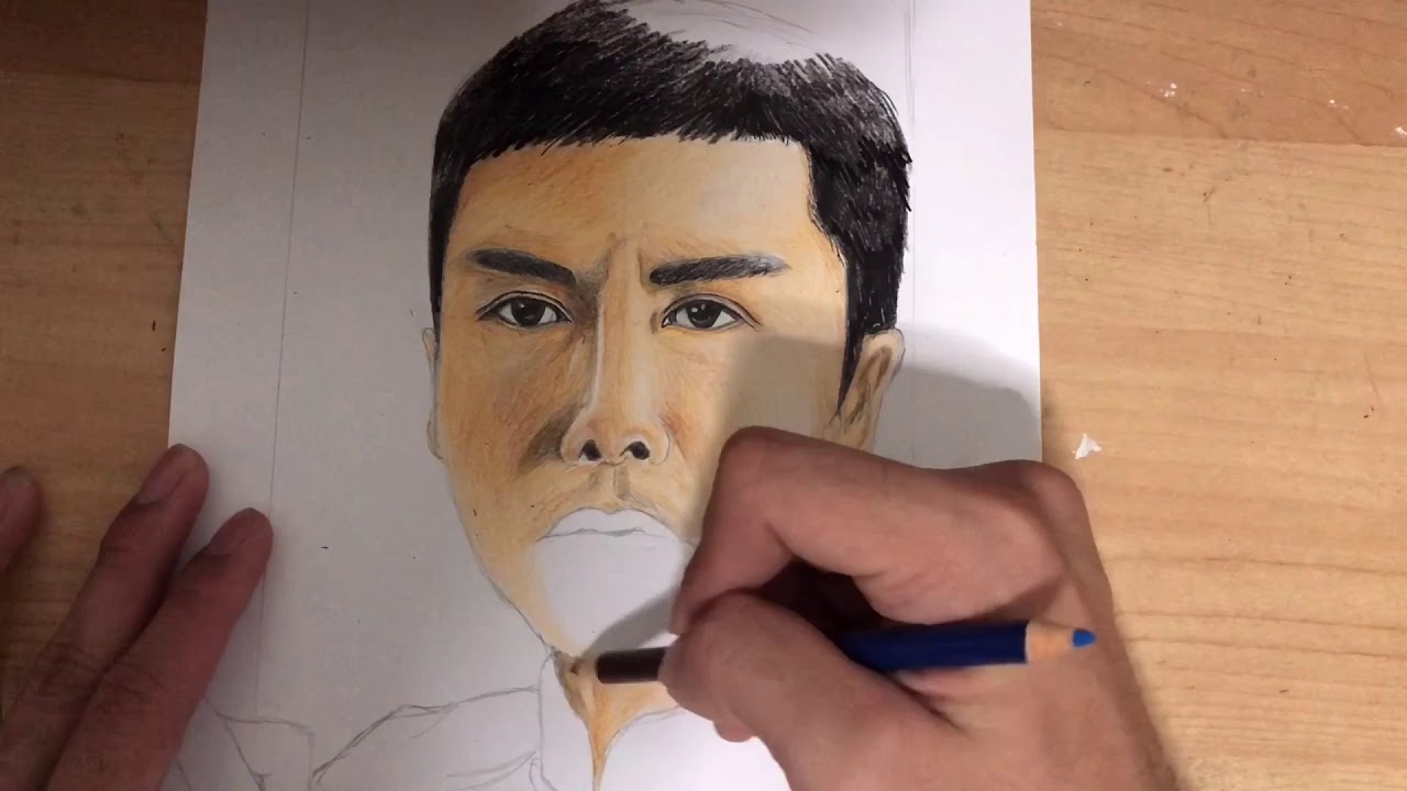 Drawing IpMan 4（甄子丹） - YouTube