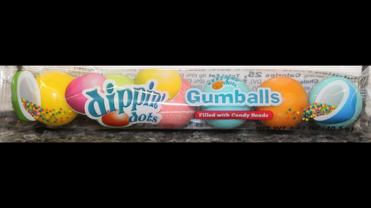 Dippin’ Dots Gumballs Filled with Candy Beads Review - YouTube