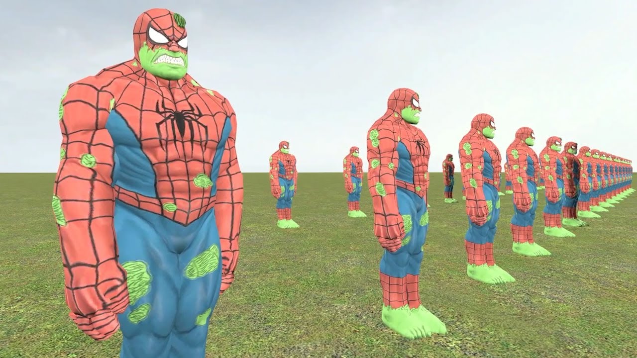 Spiderman Hulk vs all skibidi toilet in garrys mod - YouTube