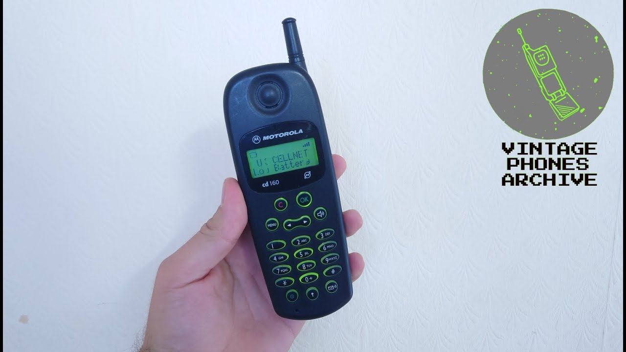 Motorola d160 from 1997 - Mobile phone menu browse, ringtones - YouTube