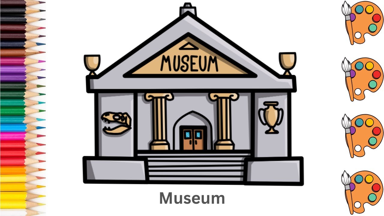 Museum - Sketch Art and Paint | Step by step tutorial | Pencil to ...