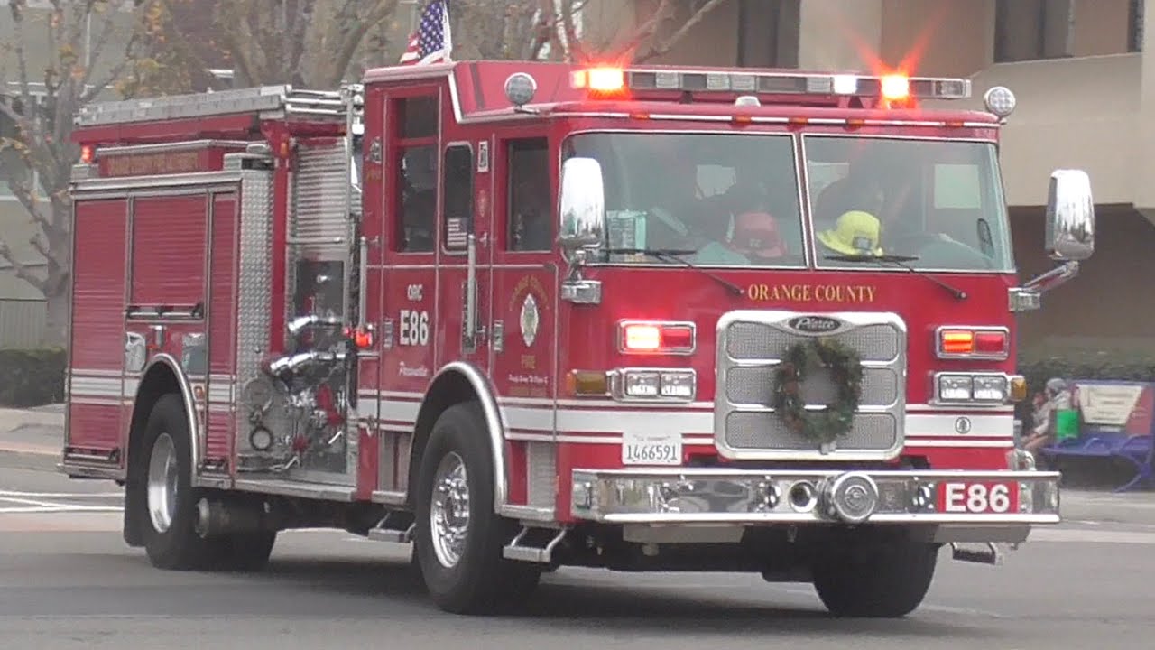 OCFA Engine 86 Responding - YouTube