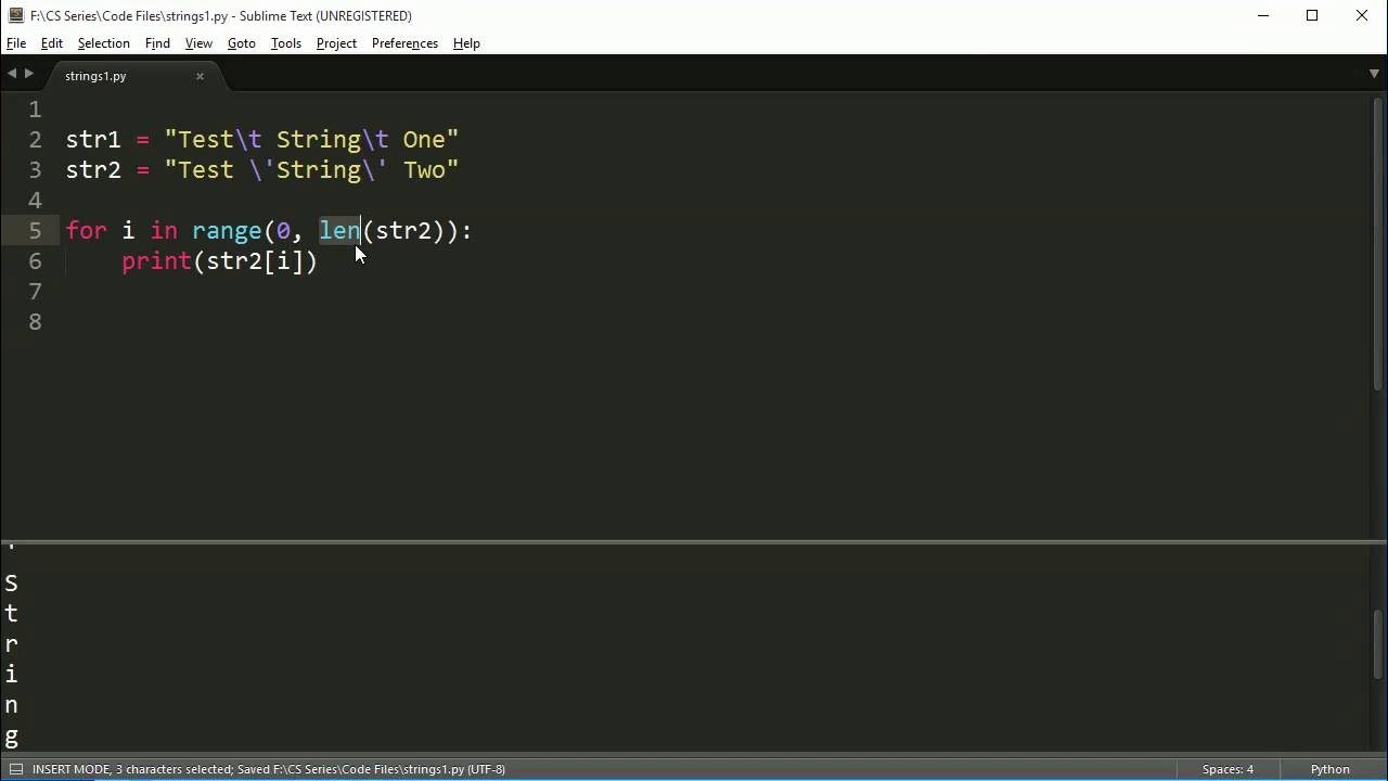 Python Programming Series (Strings 1): Revision of strings - YouTube