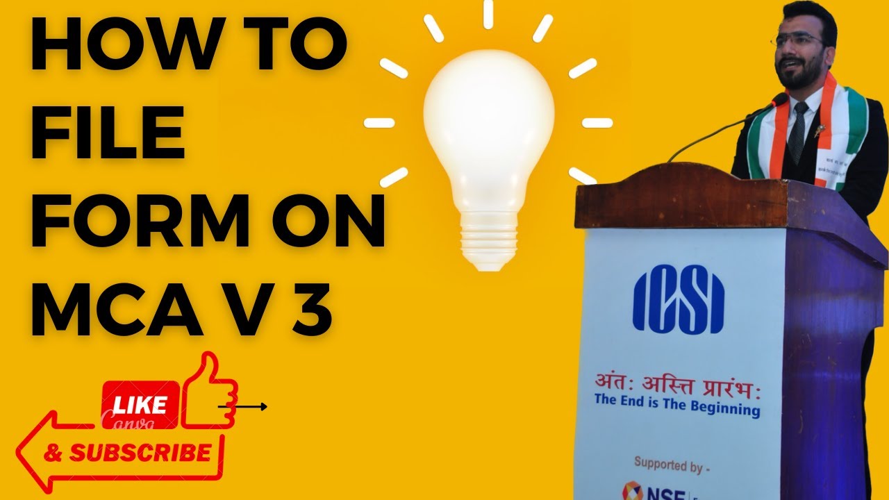 How to file form on MCA V 3 #diveshgoyal #csdiveshgoyal #mcav3portal # ...