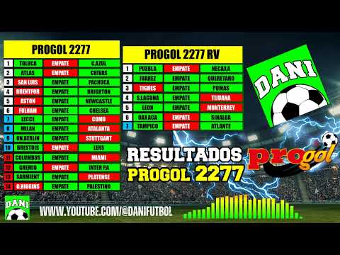 RESULTADOS FINALES DE LA #QUINIELA DE #PROGOL 2277 - YouTube