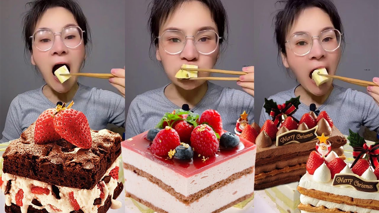 Saint eating cake丨케이크를 먹는 성자丨mousse cake#eat broadcast - YouTube