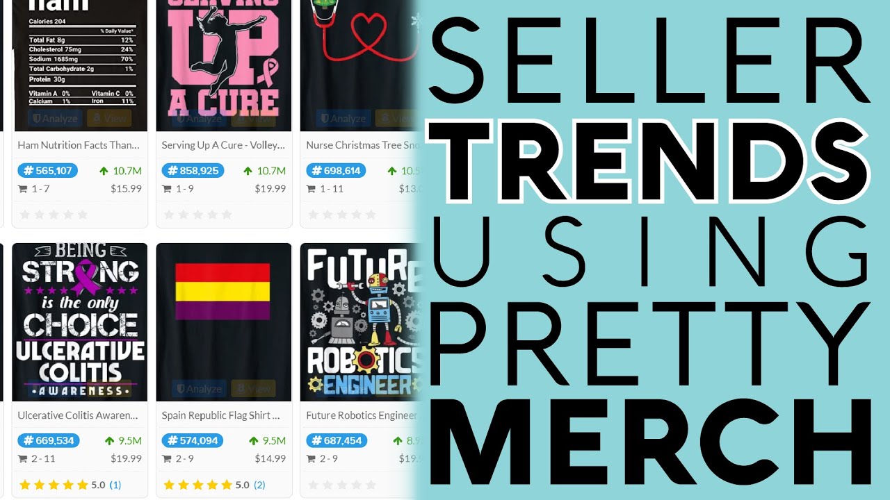 Amazon Merch Seller Trends Using Pretty Merch - BSR Trend Finder Tool ...