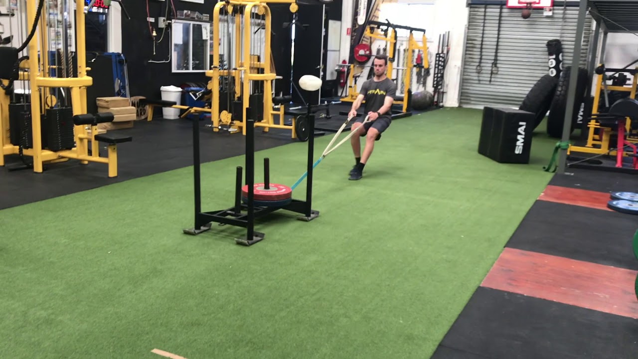 Walking Sled Row - YouTube