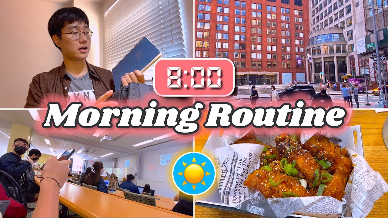 8am college morning routine of an NYU student (fall 2021) - YouTube