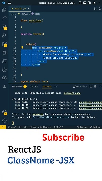 React Telugu Jsx Class Vs Classname Reactjs Tutorial Learn React Js React Js Telugu