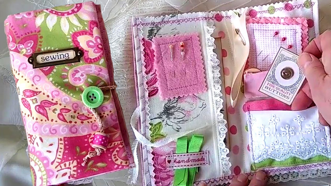 Needle SEWING book for slow hand stitching accessories. Hand made - YouTube