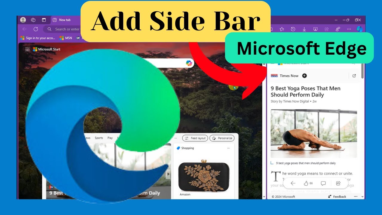 How To Add Side Bar In Microsoft Edge - YouTube